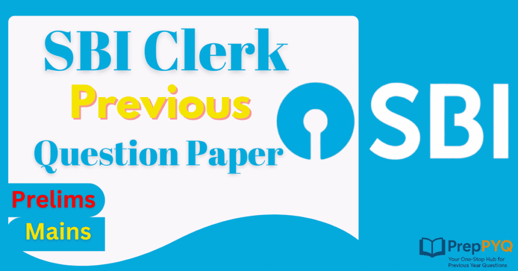 SBI Clerk Previous Year Question Paper with Answers PDF (Prelims ...